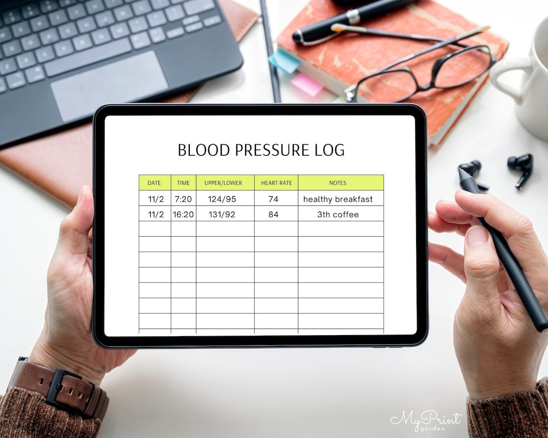 Blood Pressure Log Health Tracker Medication Tracker - Etsy