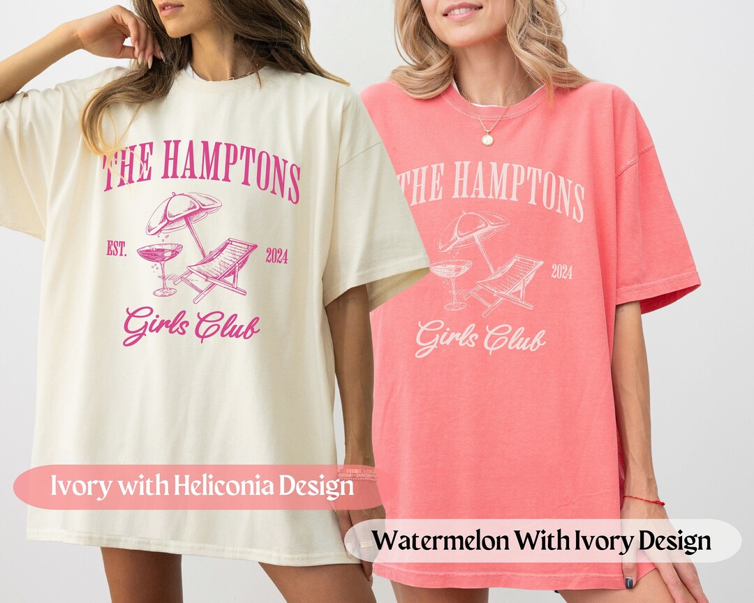 Hamptons Girls Social Club Tshirt, Custom Cocktail Club Shirt, Luxury ...