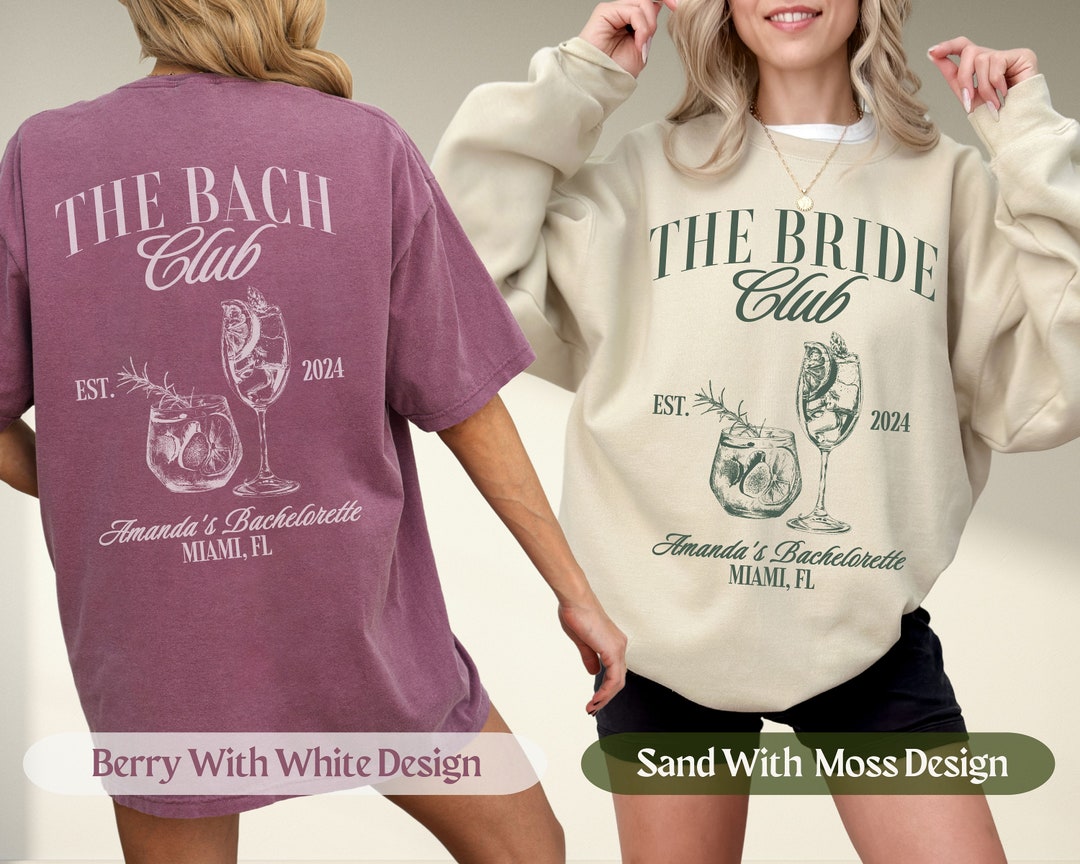 The Bride Club Bachelorette Party Shirts, Luxury Bachelorette Merch ...