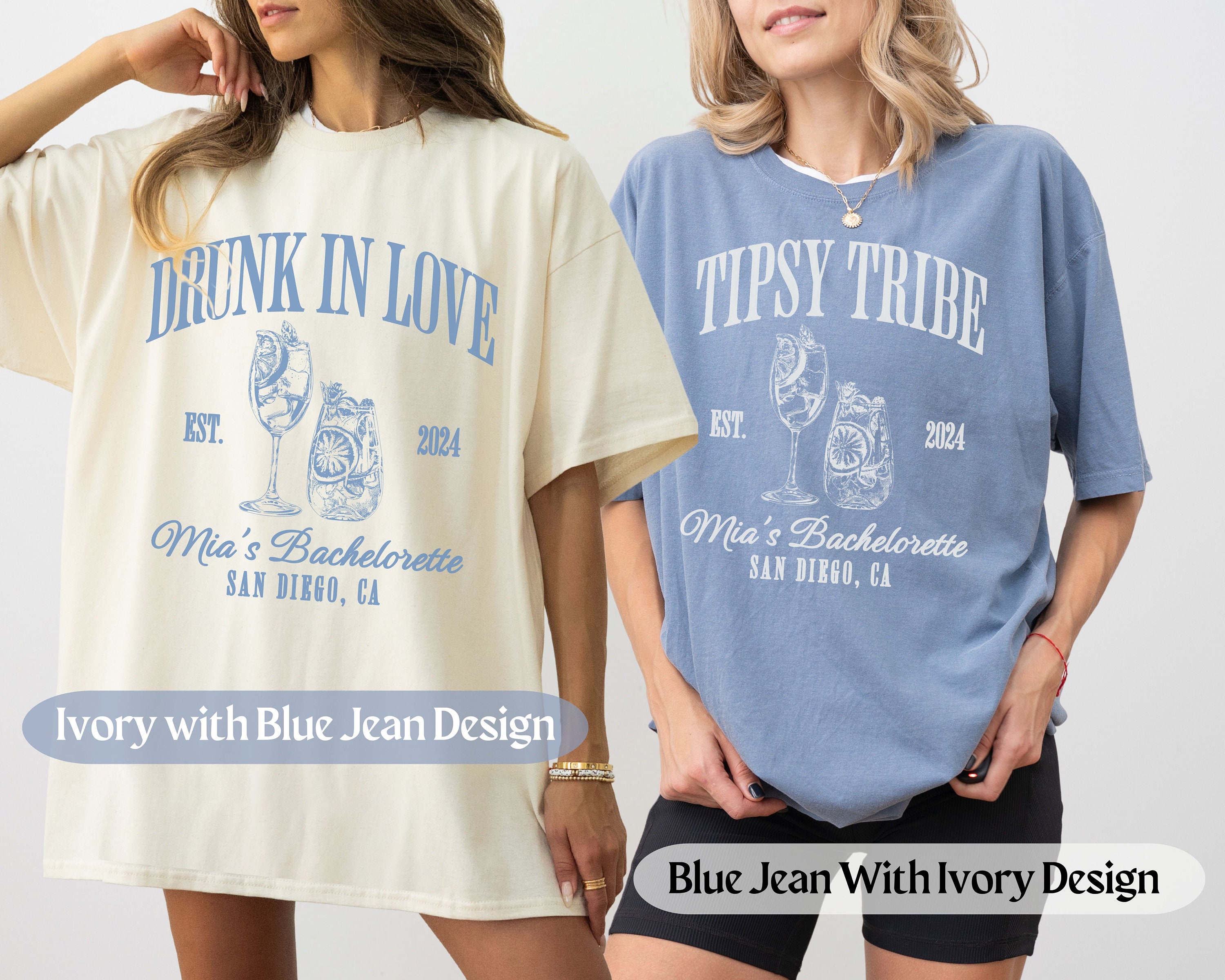 Drunk in Love Bachelorette Party Shirts, Luxury Bachelorette Merch ...