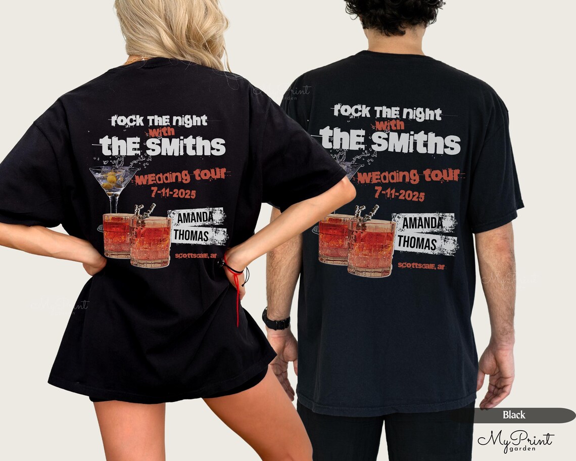 Custom Wedding Tour Shirt With Personalized Names and Location, Wedding ...