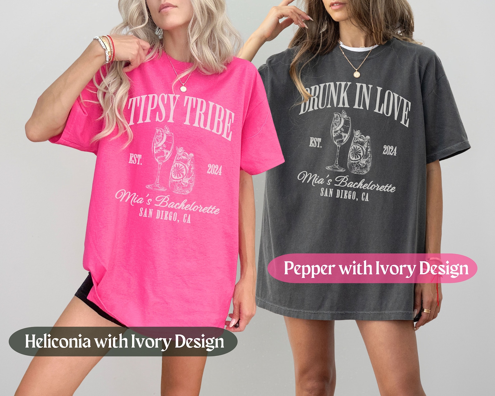Drunk in Love Bachelorette Party Shirts, Luxury Bachelorette Merch ...