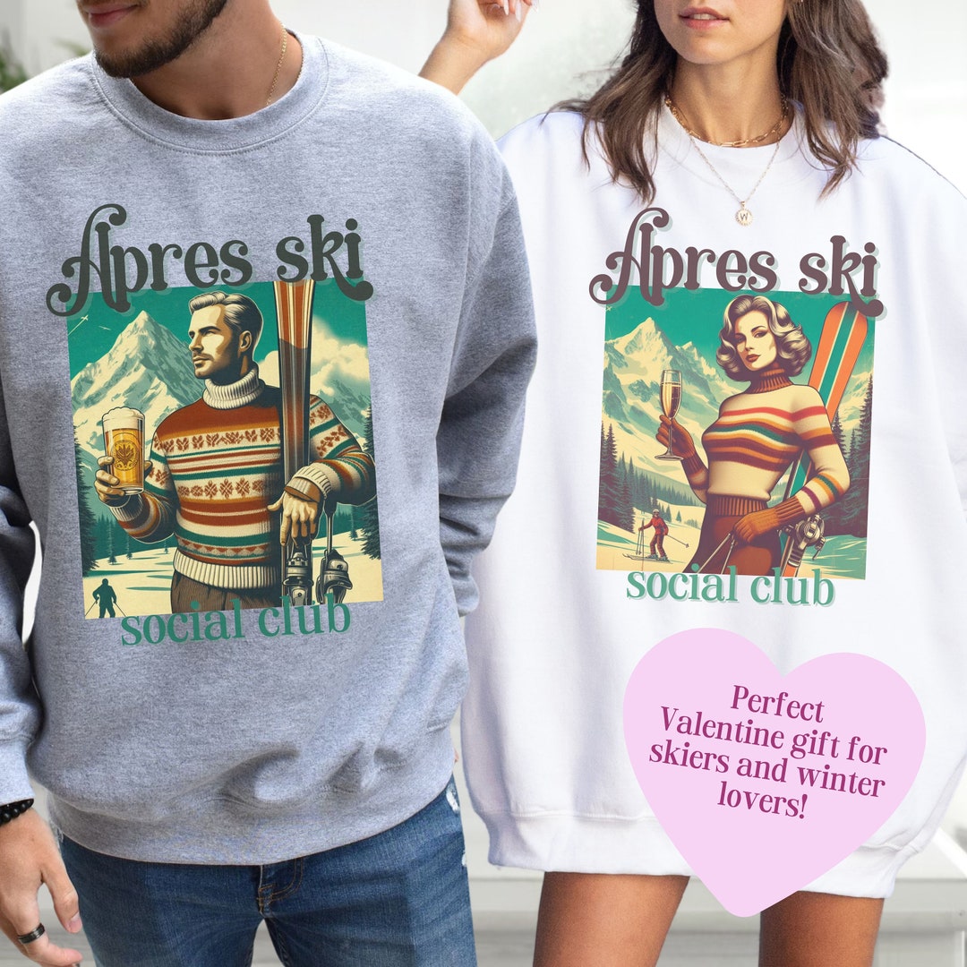 Retro Après Ski Sweater Men Woman, Valentine Gift for Him and Her ...