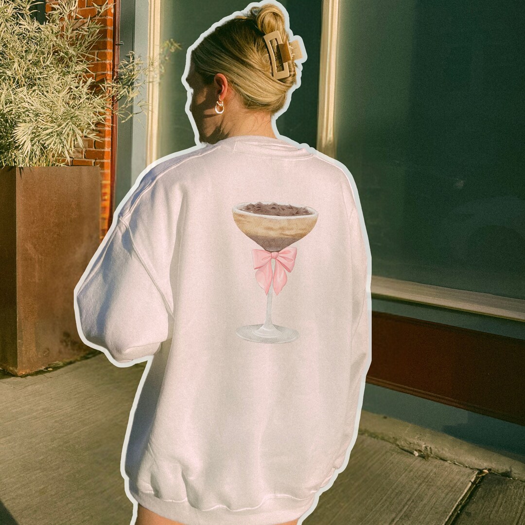 Espresso Tiramisu Martini Sweater, Cocktail Coquette Sweatshirt ...