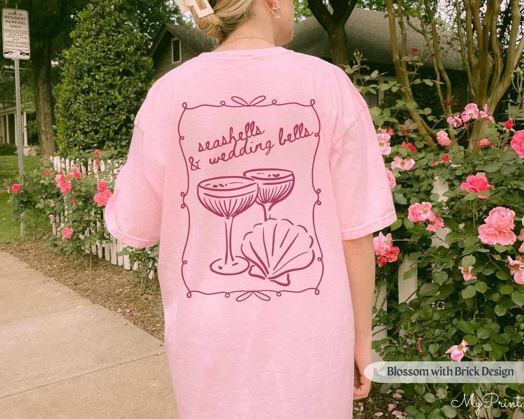 Seashells and Wedding Bells Custom Beach Bachelorette Tshirt, Last ...