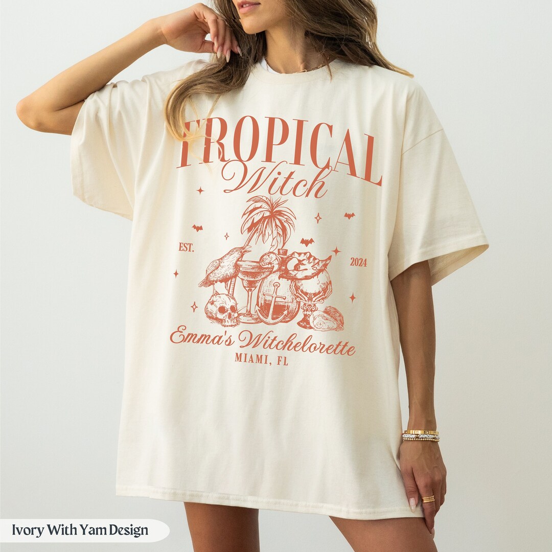 Tropical Witch Cocktail Club Bachelorette Party Shirts, Spooky ...