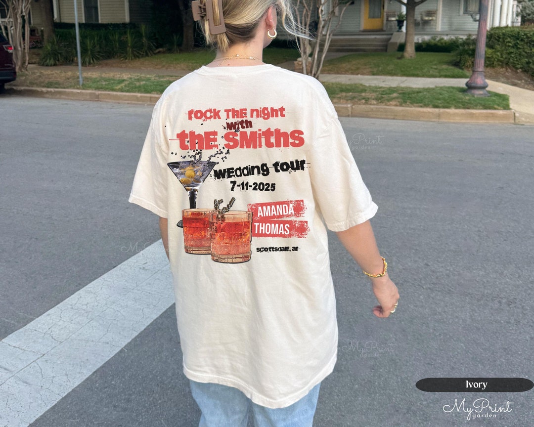 Custom Wedding Tour Shirt With Personalized Names and Location, Wedding ...