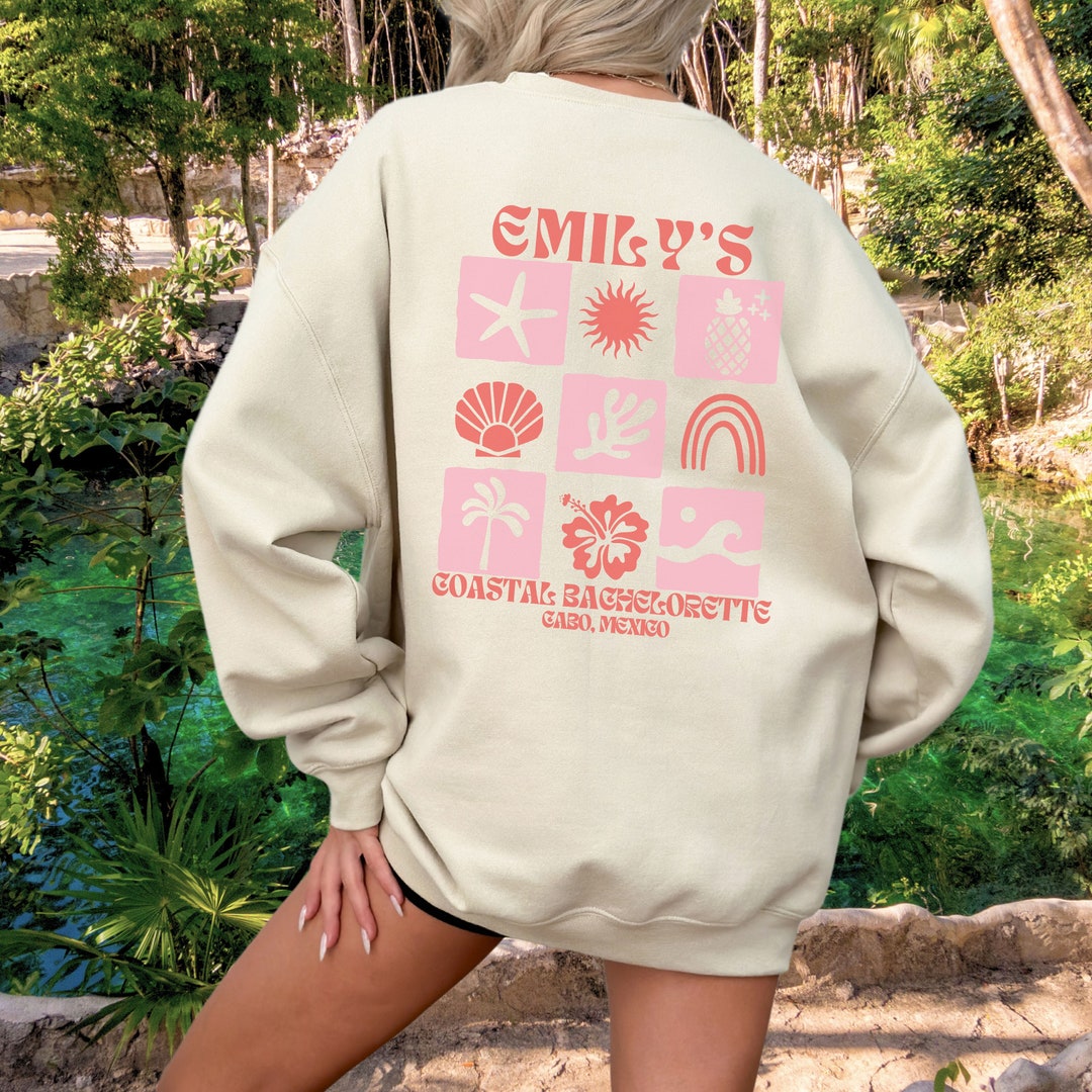 Coastal Bachelorette Sweater, Custom Location Bachelorette Crewneck ...