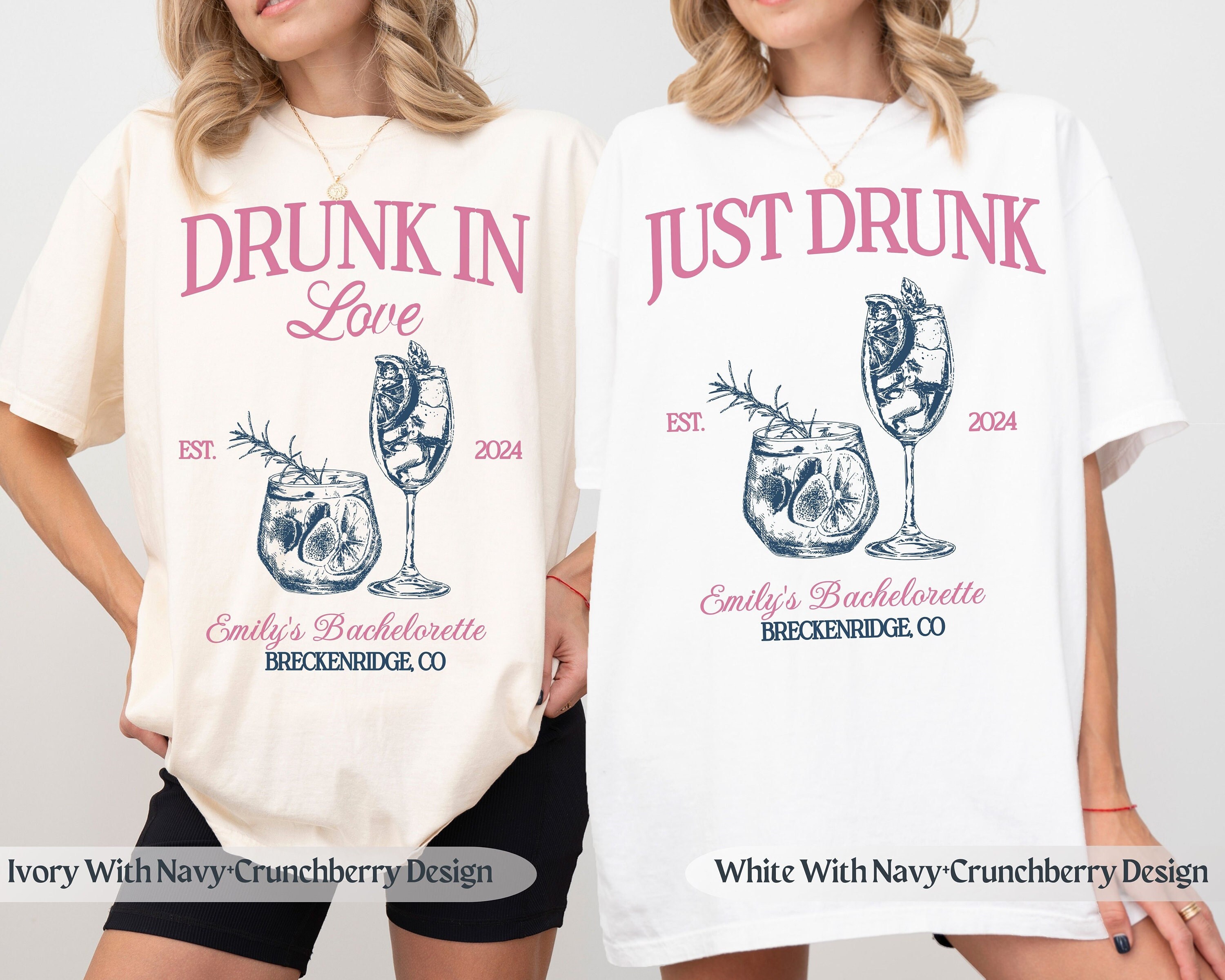 Drunk in Love Bachelorette Party Shirts, Luxury Bachelorette Merch ...