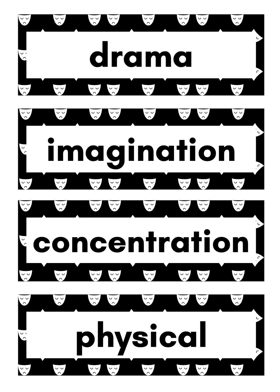 Theatre Class Word Wall - Etsy