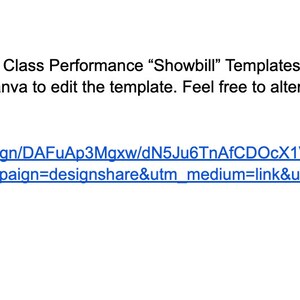 Editable Theater Class Showbill Template - Etsy