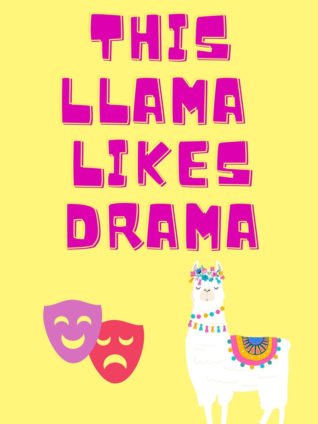 Drama Llama Theatre Classroom Poster - Etsy