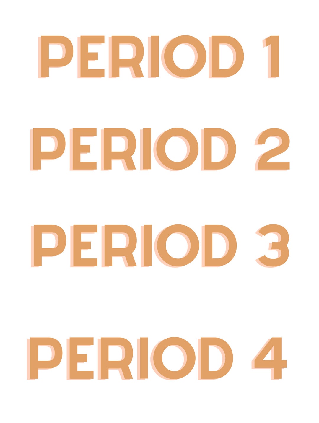 Daily Class Period Labels - Etsy