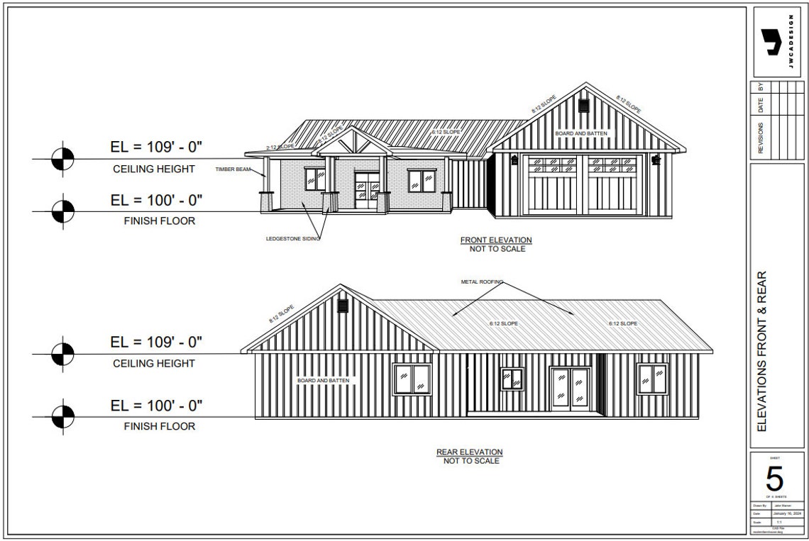 Modern Farmhouse House Plans - Etsy UK