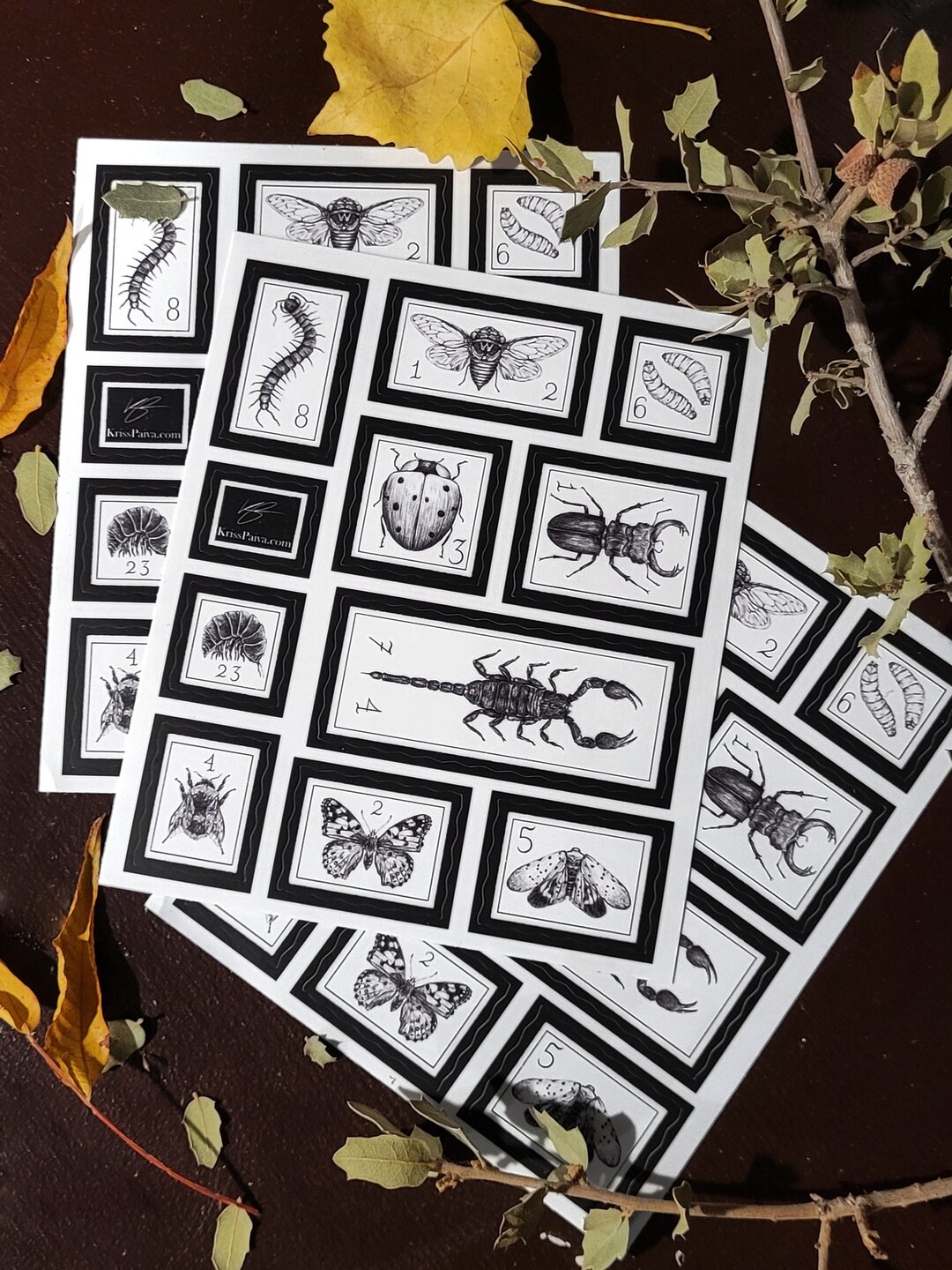 Bug Stamp Stickers Faux Postage Mail Art Ephemera - Etsy