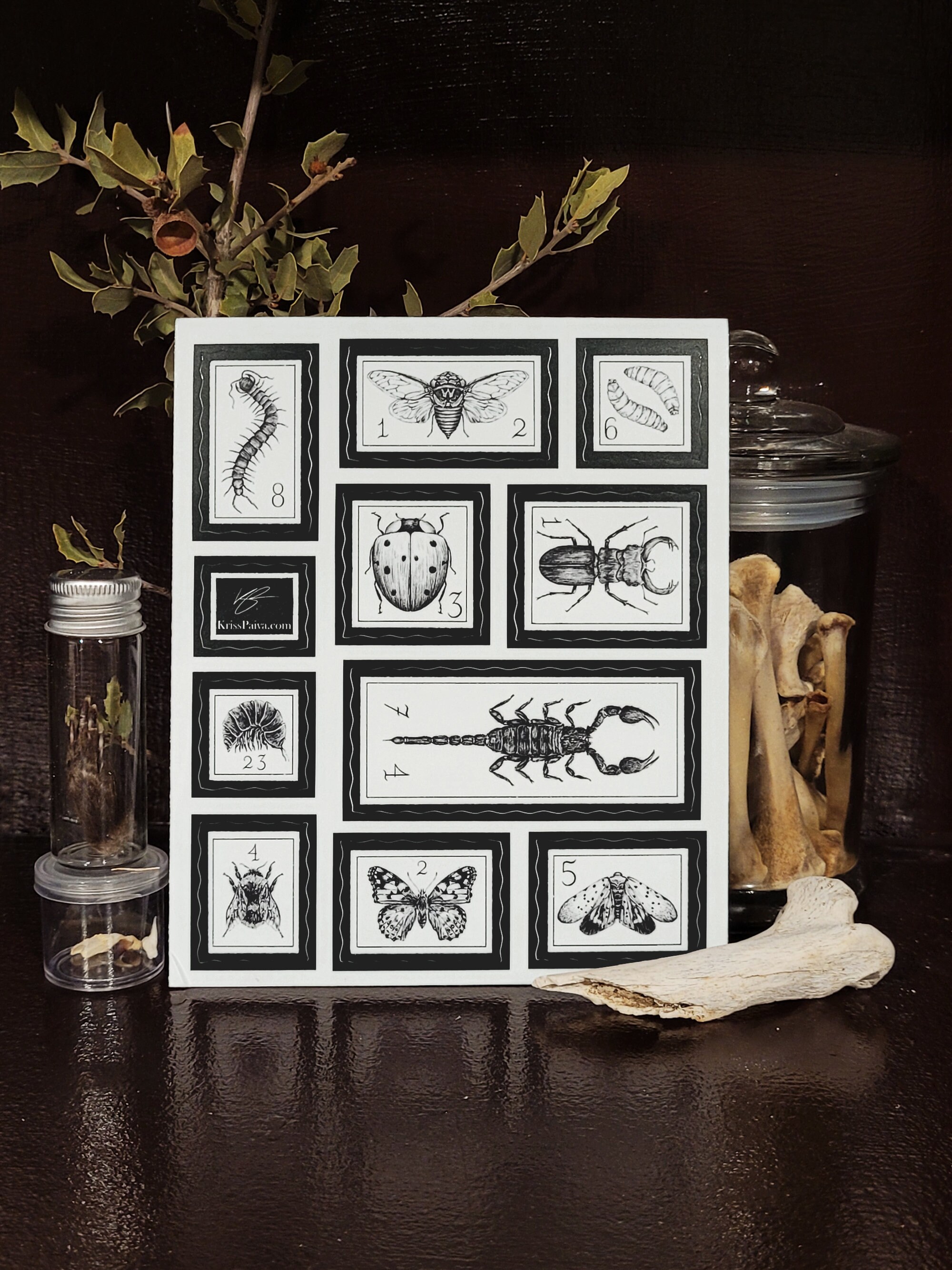 Bug Stamp Stickers Faux Postage Mail Art Ephemera - Etsy