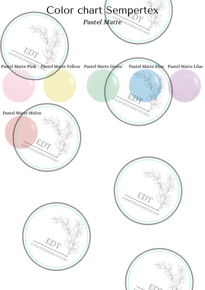 Color Chart Sempertex | Sempertex Balloons | Balloon Colors | Digital ...