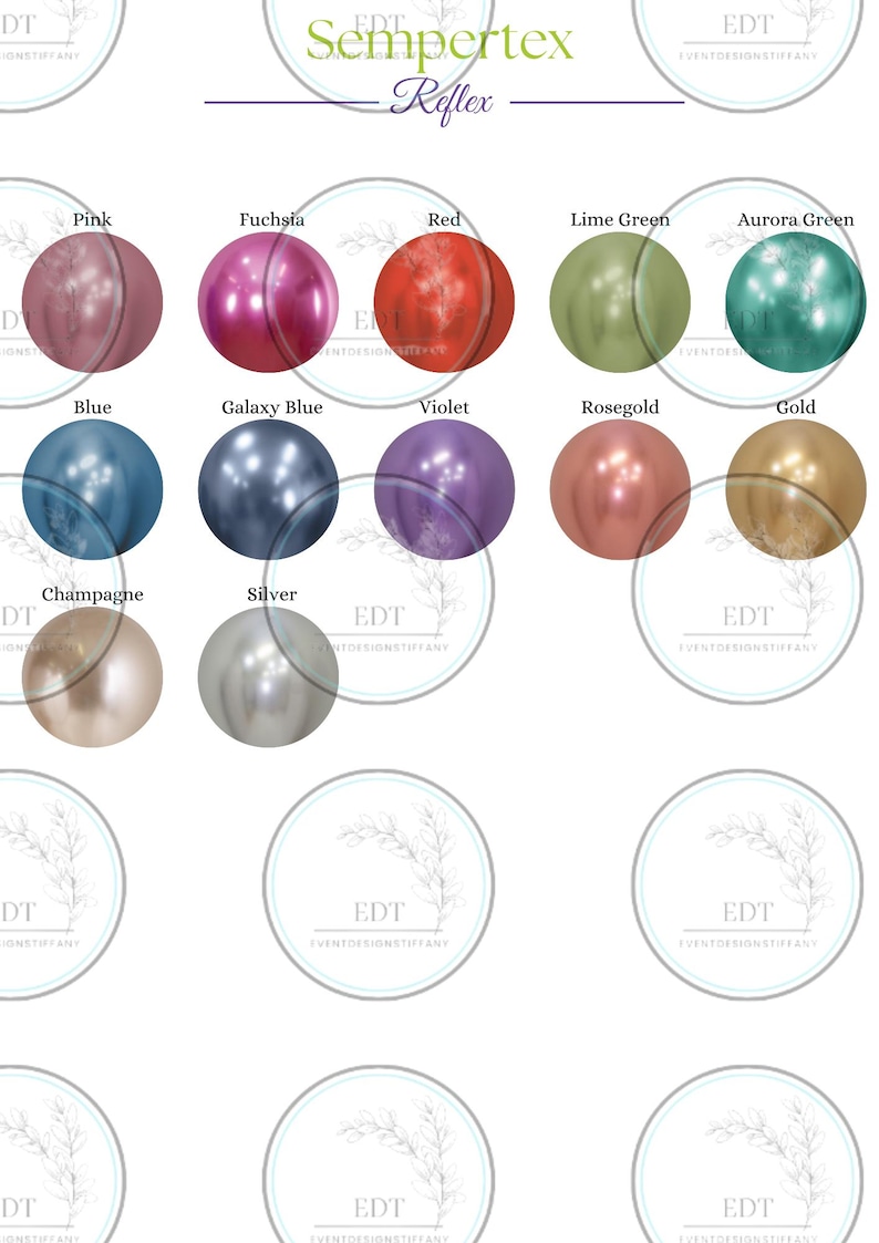 Color Chart Sempertex | All Colors of Sempertex Balloons | Balloon ...