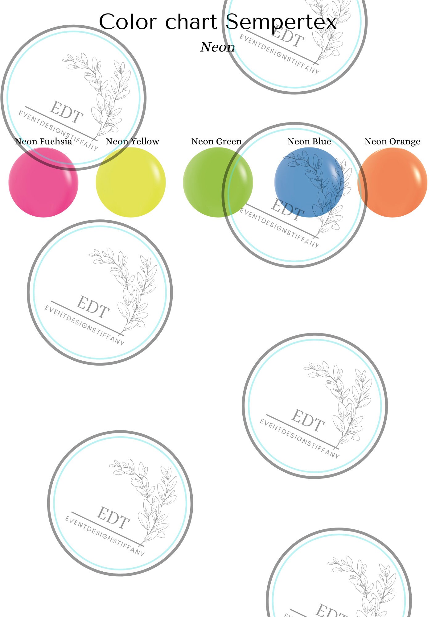 Color Chart Sempertex | Sempertex Balloons | Balloon Colors | Digital ...