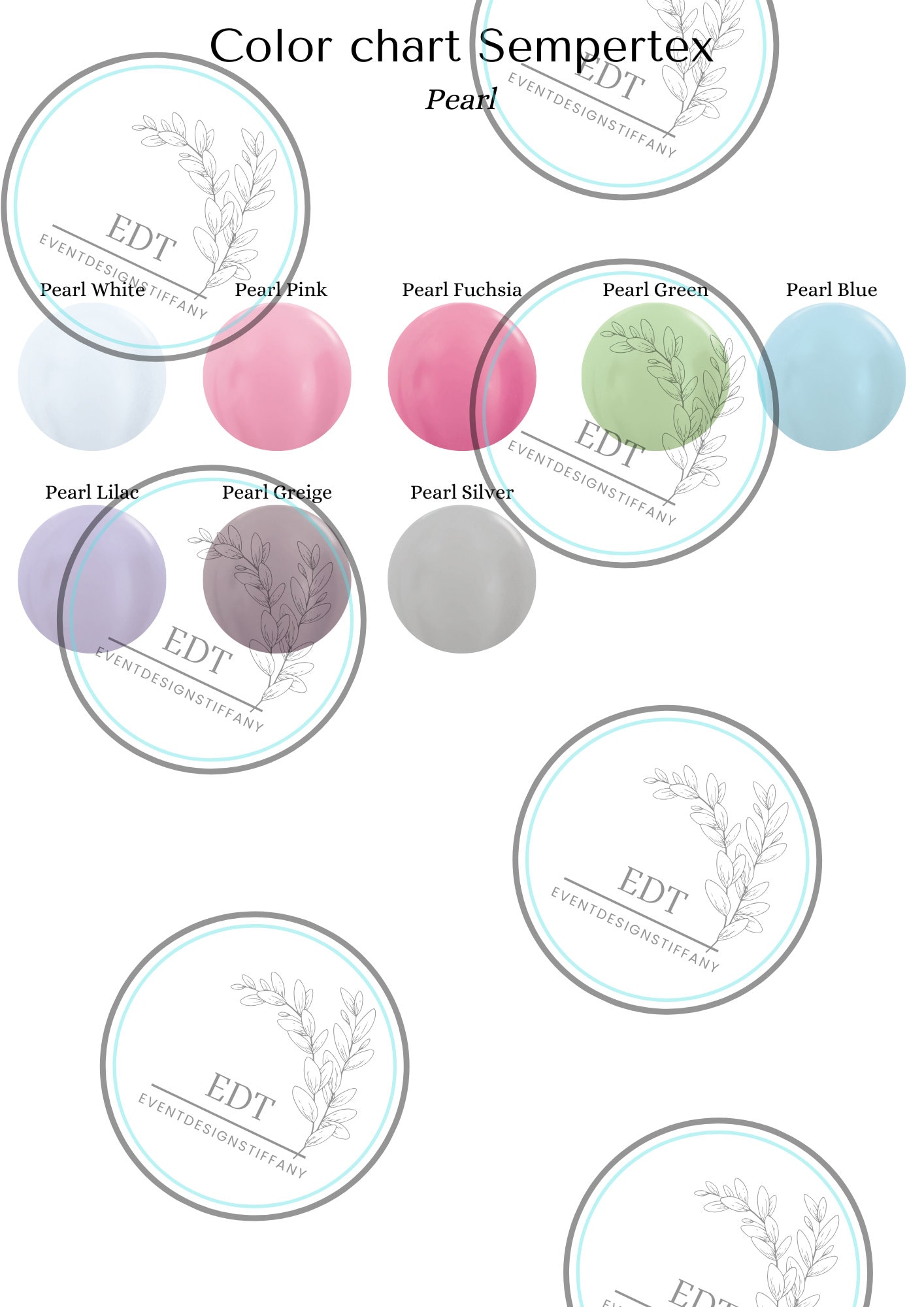 Color Chart Sempertex | Sempertex Balloons | Balloon Colors | Digital ...