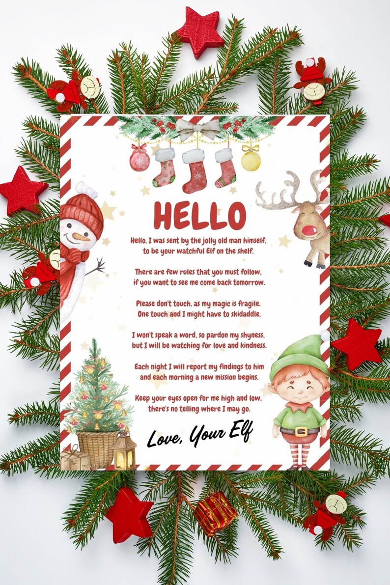 Elf Hello Letter, Hello Letter From Your Elf, Welcome Letter Kids ...