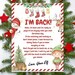 Elf I'm Back Letter, I'm Back Letter From Your Elf, Welcome Letter Kids ...