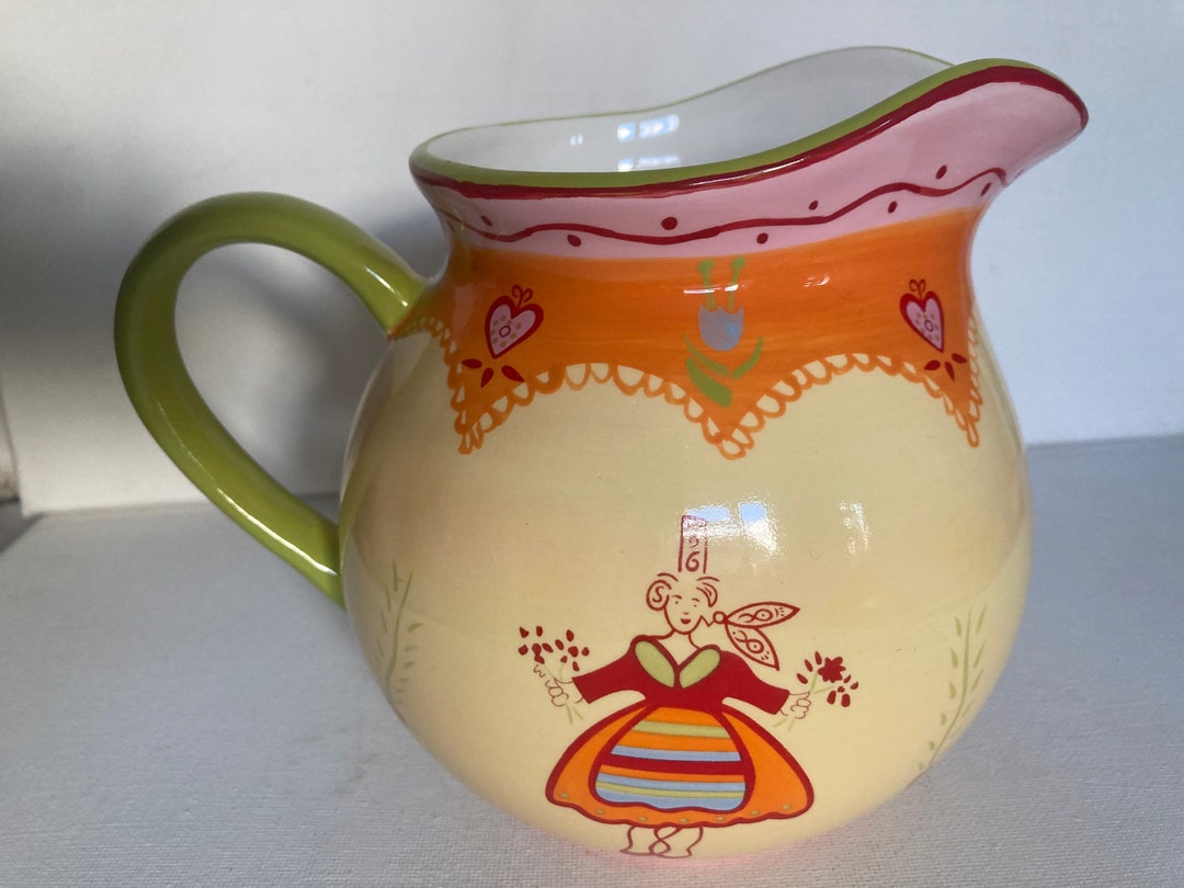 Sophie COPPOLA-COLNET French Designer Ceramic Handmade Hand-painted Jug ...