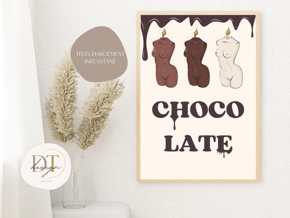 CHOCOLATE BODY / Body Positive Poster / Digital Printing Body - Etsy