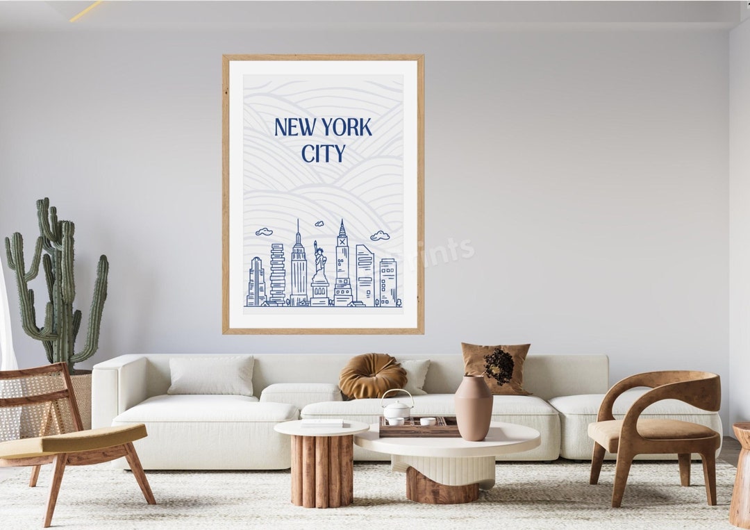 New York City Print, City Printable Wall Art, City Skyline Print, City ...