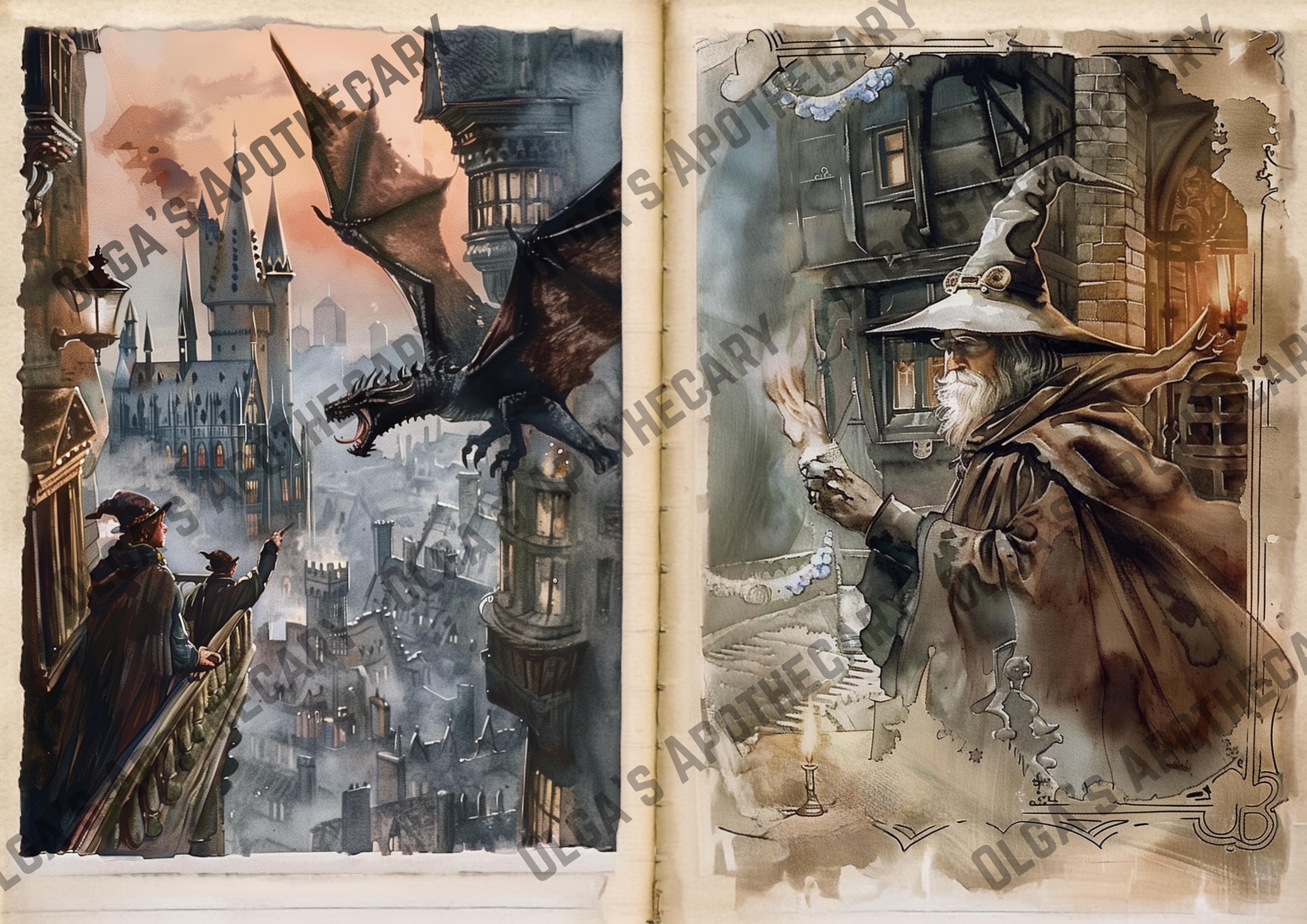 Wizarding World Wonder Journal Kit: Printable Enchanted Collage Sheets ...