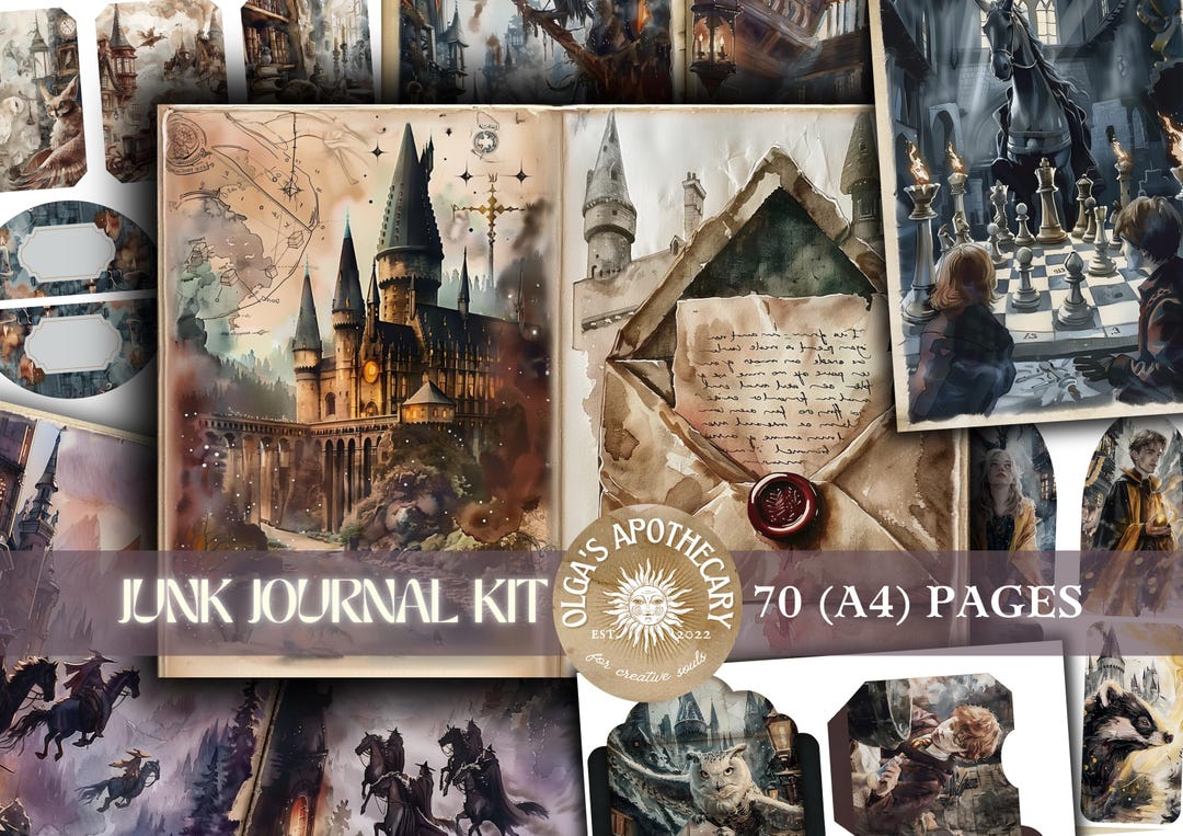 Wizarding World Wonder Journal Kit: Printable Enchanted Collage Sheets ...