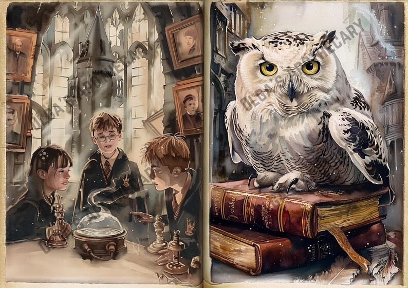 Wizarding World Wonder Journal Kit: Printable Enchanted Collage Sheets ...