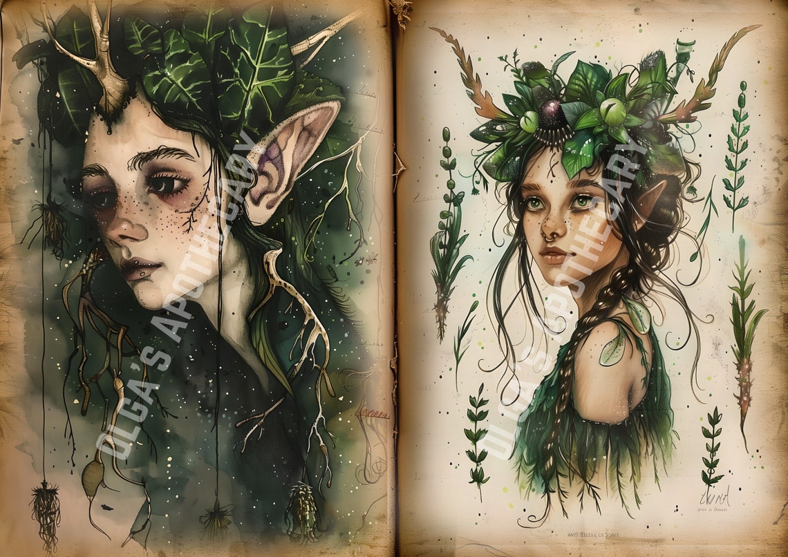 Enchanted Forest Fairy Journal Kit: Printable Magical Collage Sheets ...
