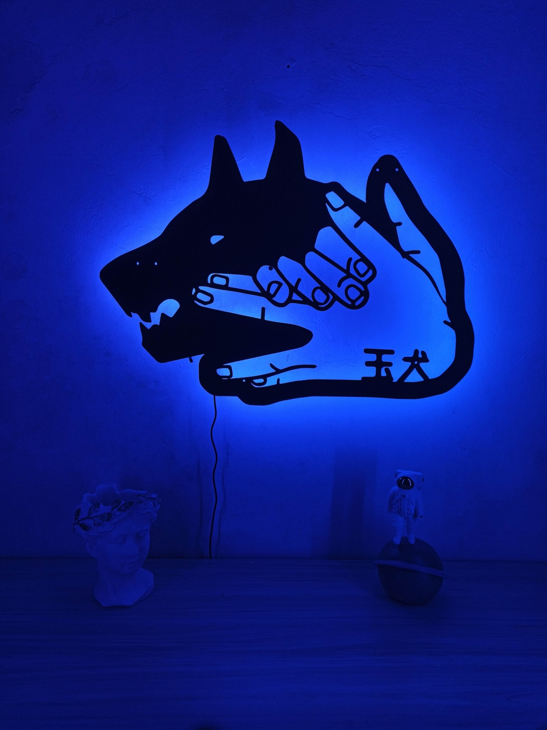 Anime Manga Led Neon Sign Lighted up WOODEN Wall - Etsy