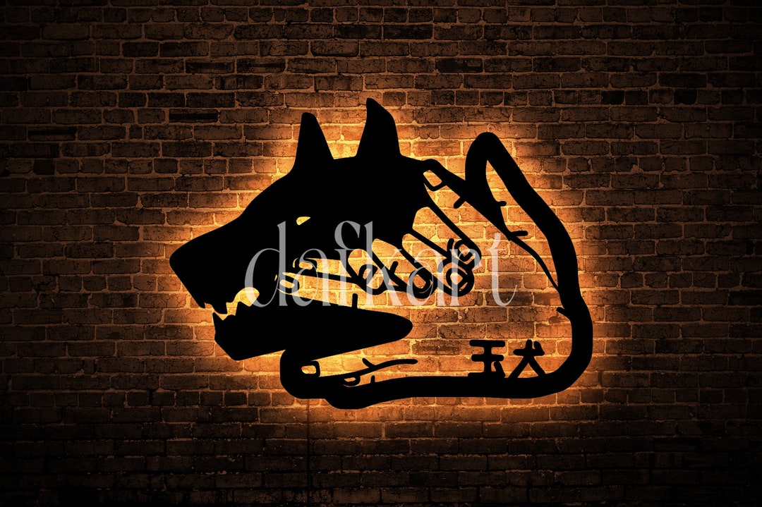 Anime Manga Led Neon Sign Lighted up WOODEN Wall - Etsy
