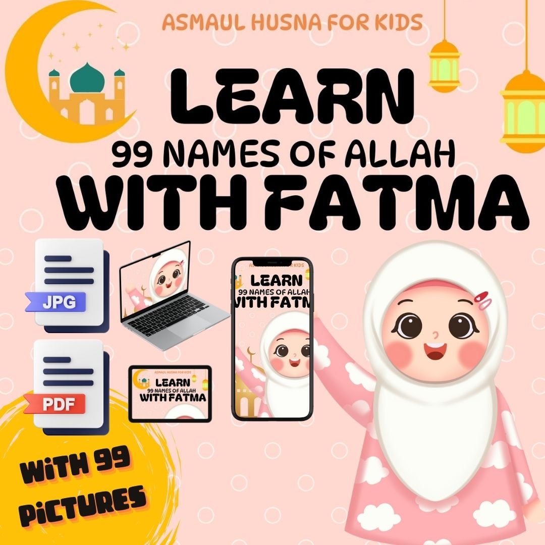 Learn 99 Names of Allah With Fatma Asmaul Husna for Kids - Etsy