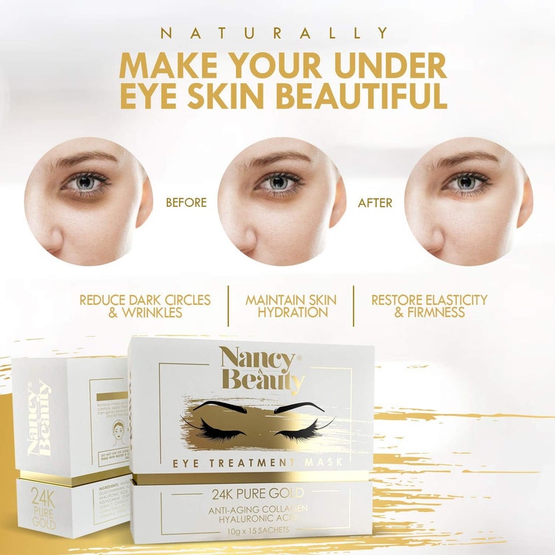 Under Eye Patches - 24K Gold Under Eye Mask, Dark Circles Under Eye ...