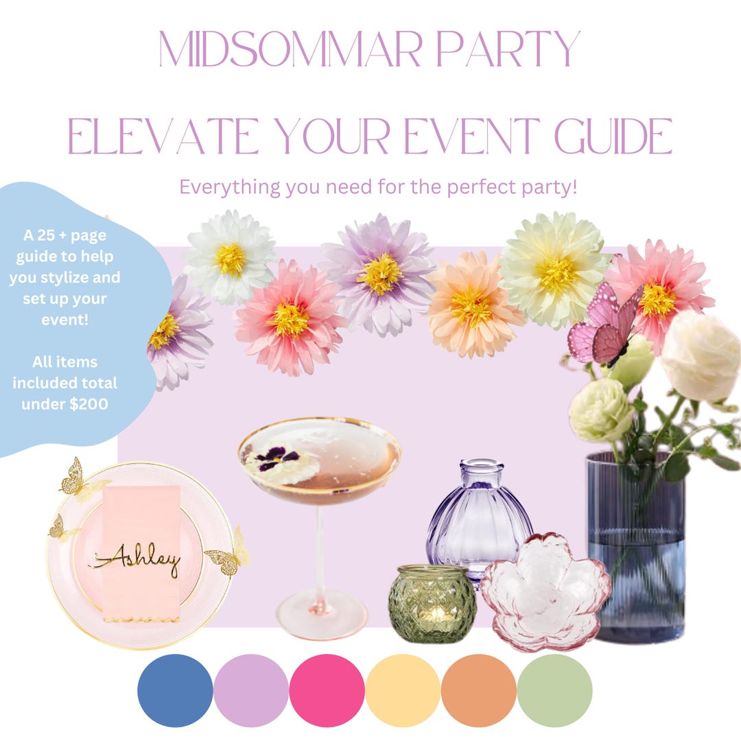 Midsommar Event Guide | Printable Midsummer Event Plan | Summer ...