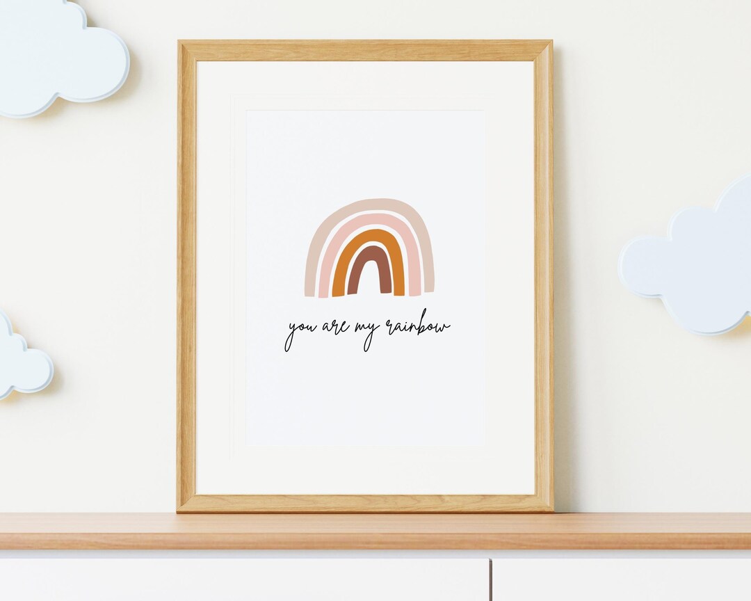 You Are My Rainbow Digital Print, Wall Art, Nursery Prints - Etsy