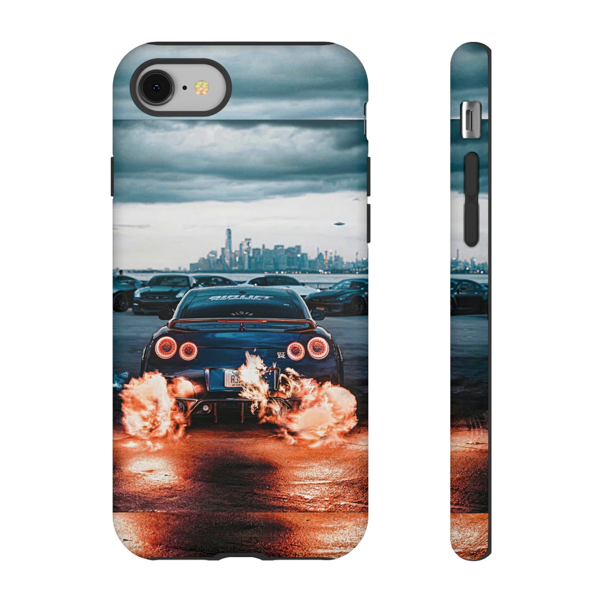 Phone Case, Nissan GTR R35, Flames , Exhaust, Tough Protective Cover ...