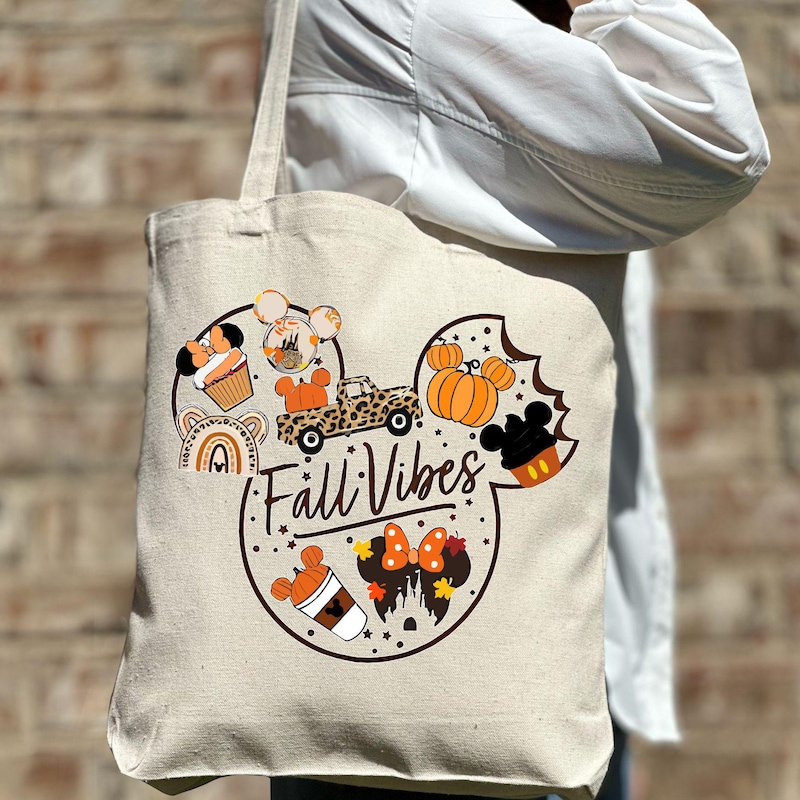 Mickey Fall Tote Bag - Etsy