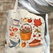 Fall Season Cute Bag, Autumn Leaves Tote Bag, Mushroom Tote Bag, Cute ...