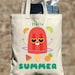Hello Summer Tote Bag, Ice Cream Tote Bag, Summer Gift, Cute Summer ...
