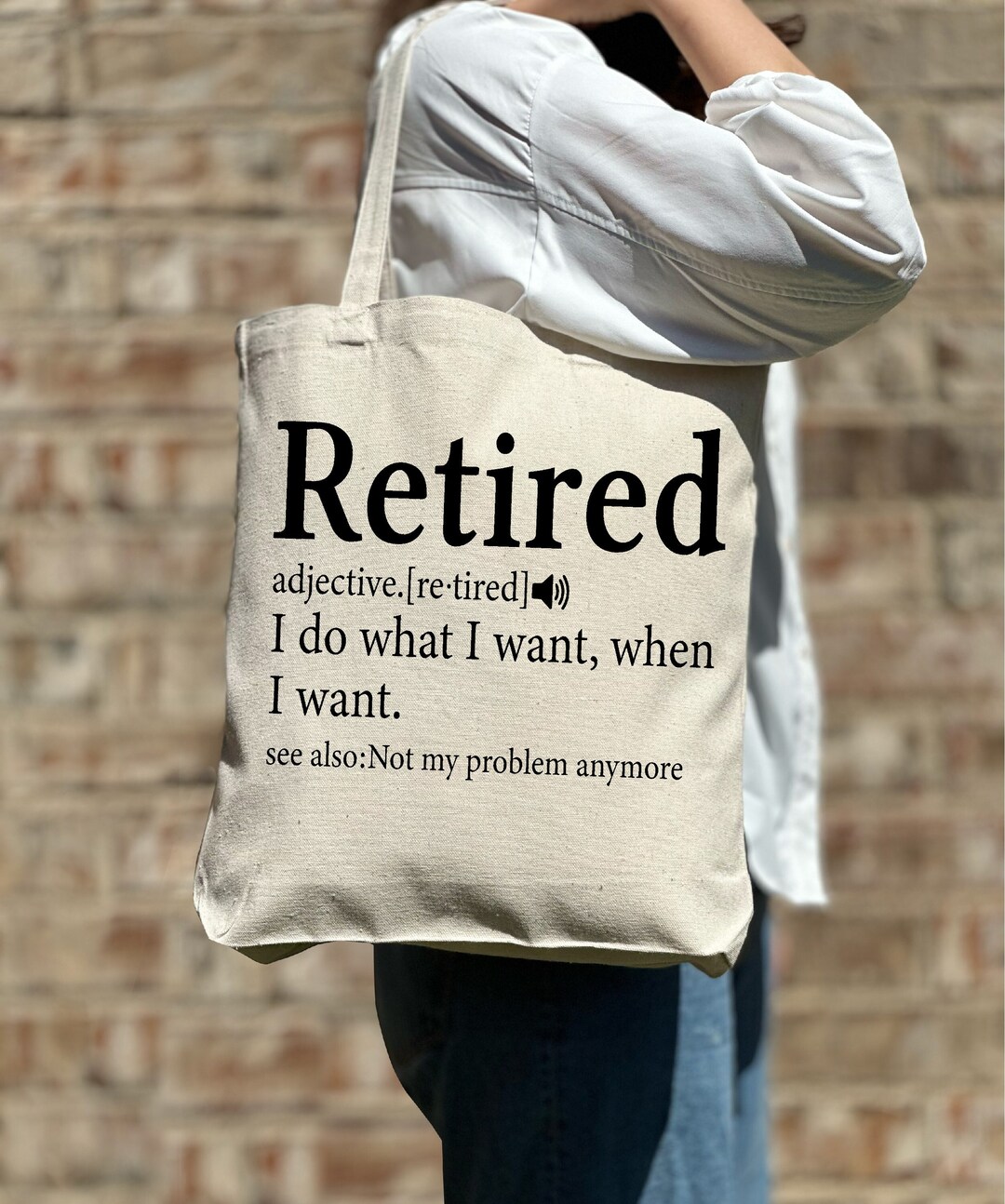 Retirement Tote Bag, Retired Cute Tote Bag, Happy Retirement Tote Bag ...