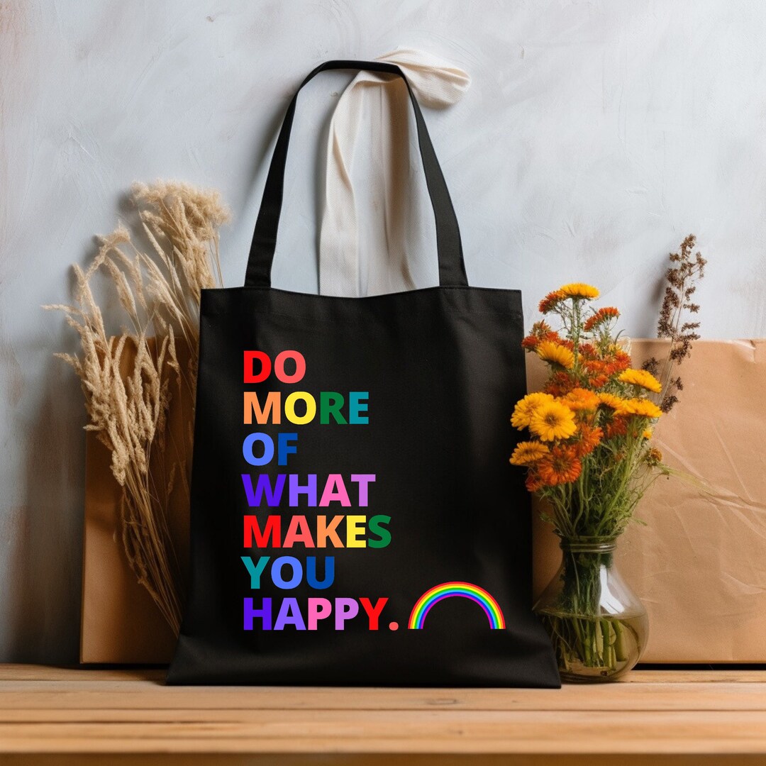 Do What Makes Happy Pride Tote Bag, LGBTQ Tote Bag, Gay Lesbian Tote ...