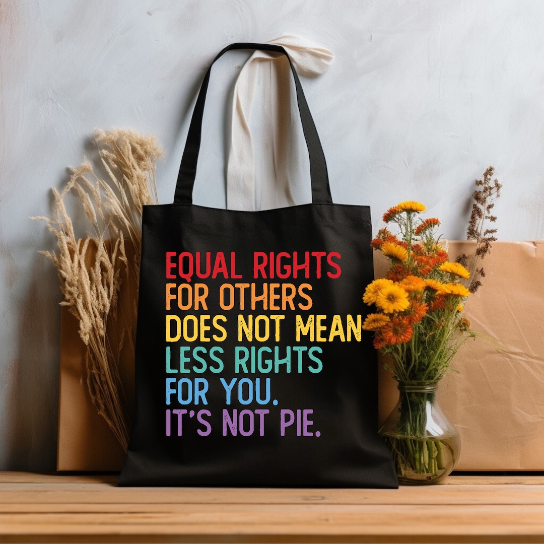 Equal Rights Pride Tote Bag, LGBTQ Justice Tote Bag, Gay Lesbian Tote ...