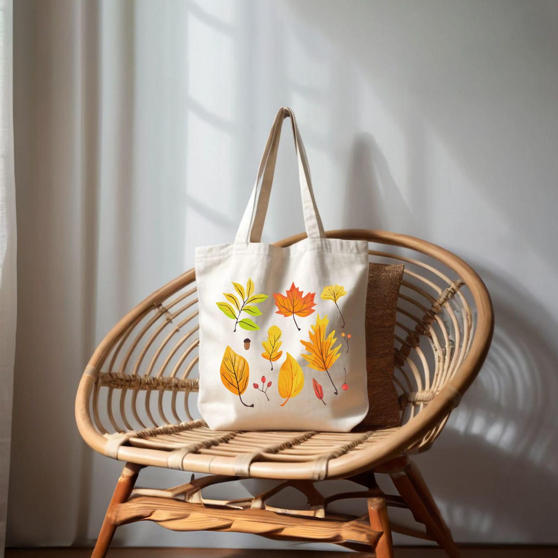 Custom Fall Leaves Bag, Autumn Season Tote Bag, Personalized Tote Bag ...
