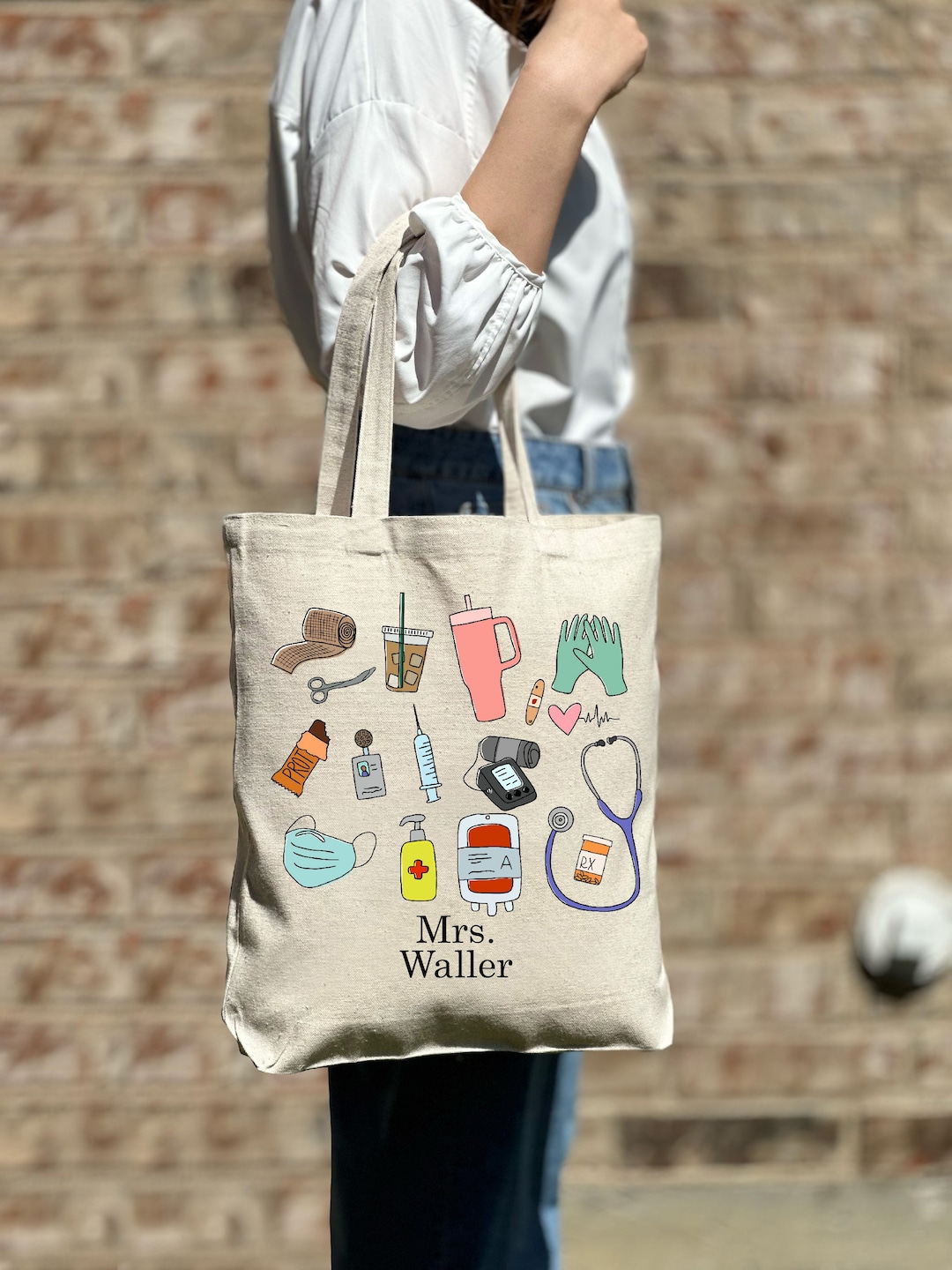 Custom Nurse Thing Tote Bag, Personalized Nurse Gift Tote, Nurse Gift ...