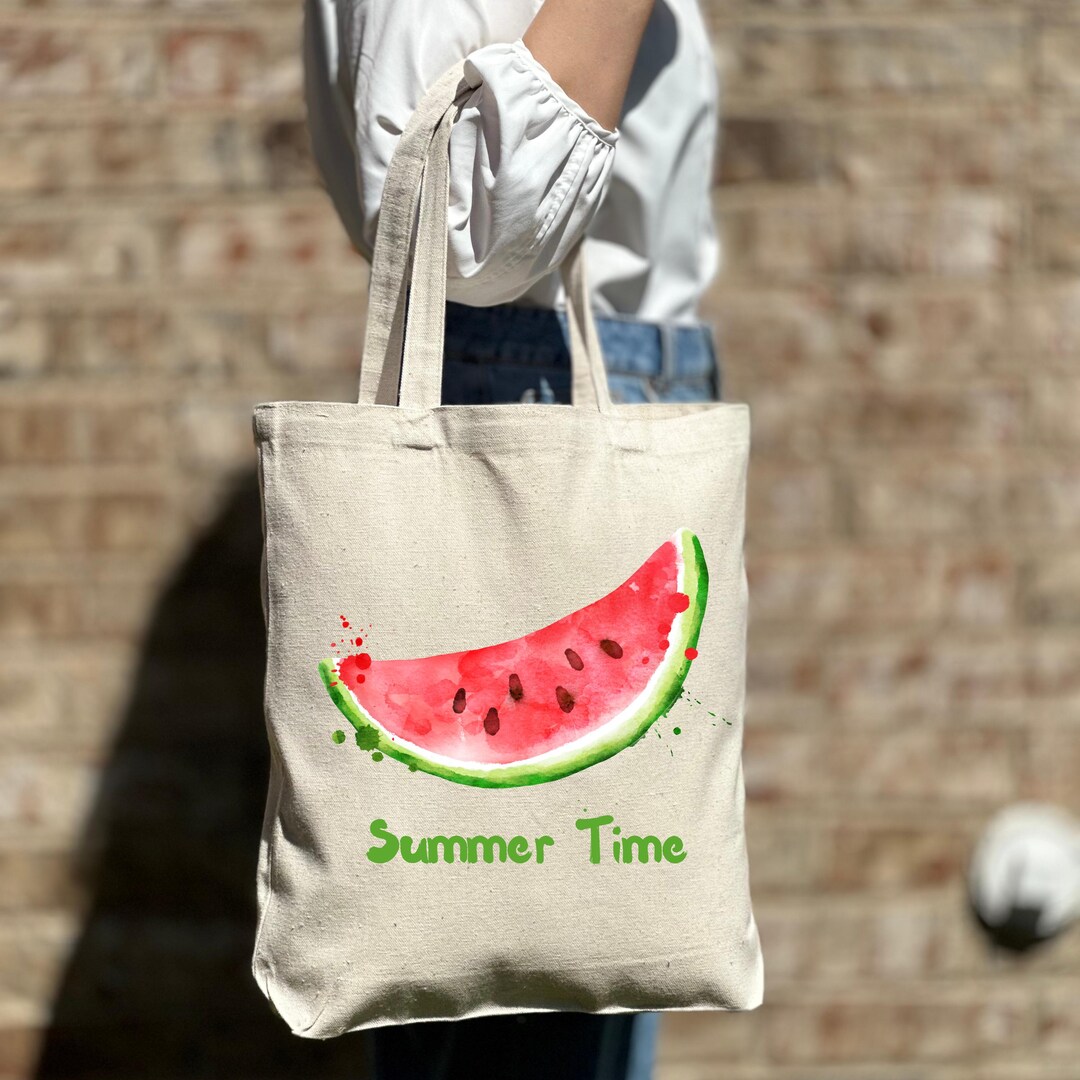 Summer Time Beach Tote Bag, Watermelon Tote Bag, Summer Gift, Cute ...