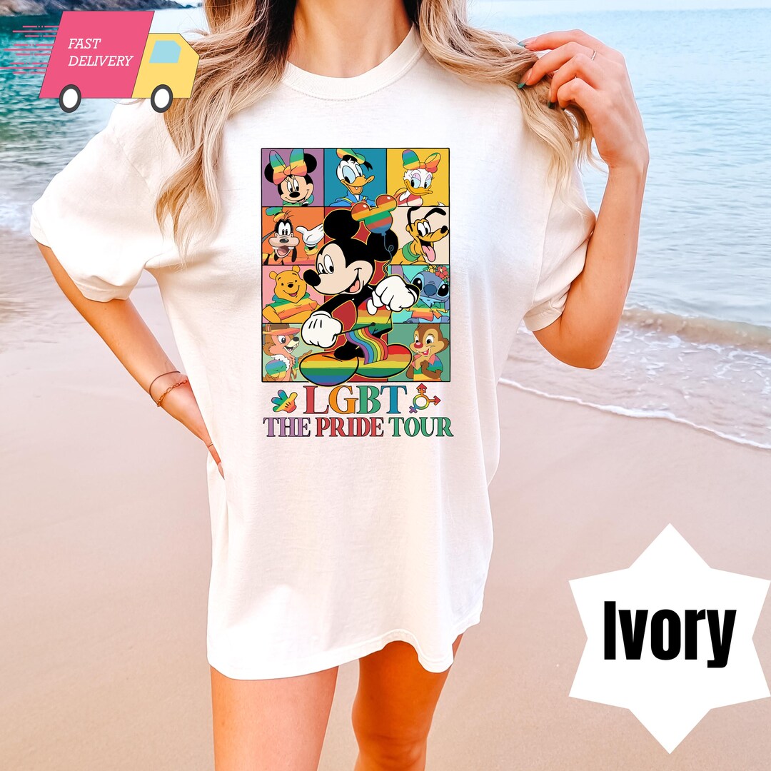 Comfort Colors LGBT+ the Pride Tour T-shirt, Mickey Disney Chacaracters ...